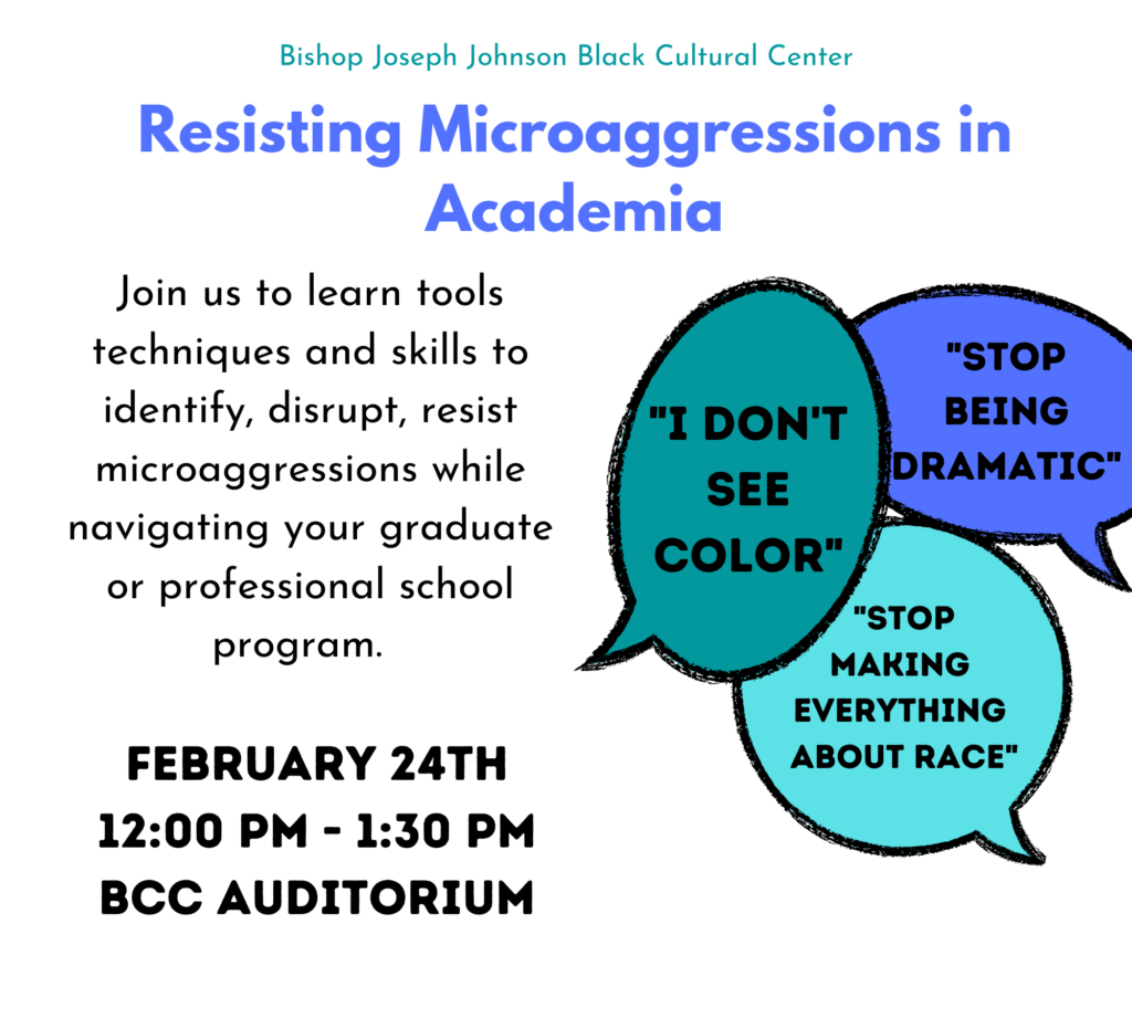 Resisting Microaggressions in the Academy | Black Cultural Center ...