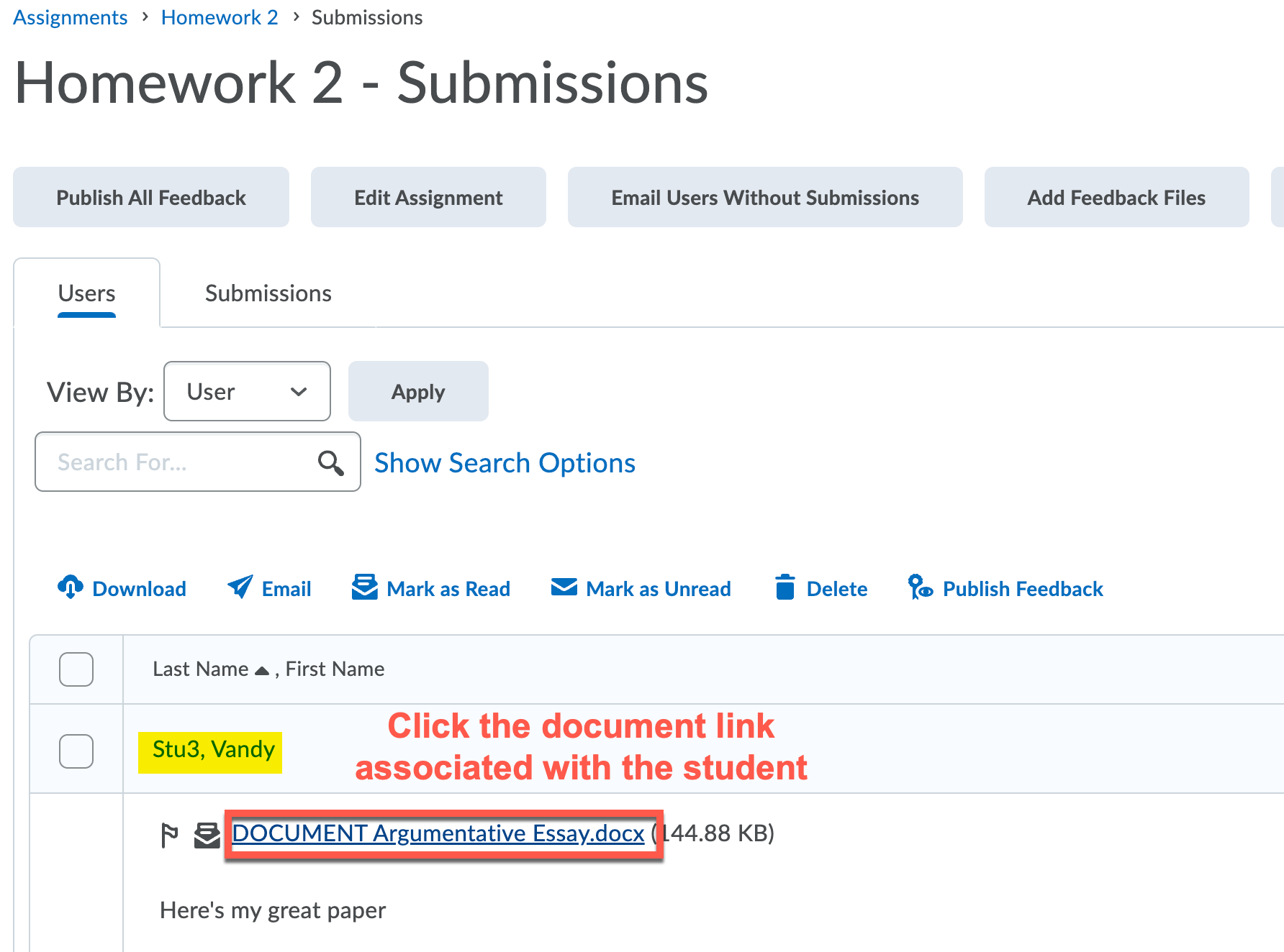 Grading an Assignment | Brightspace | Vanderbilt University