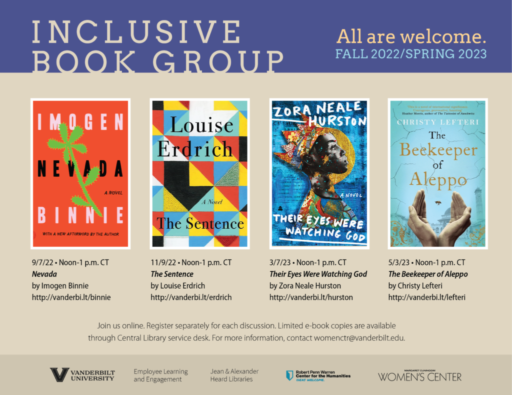 Inclusive Book Group | Margaret Cuninggim Women's Center | Vanderbilt ...