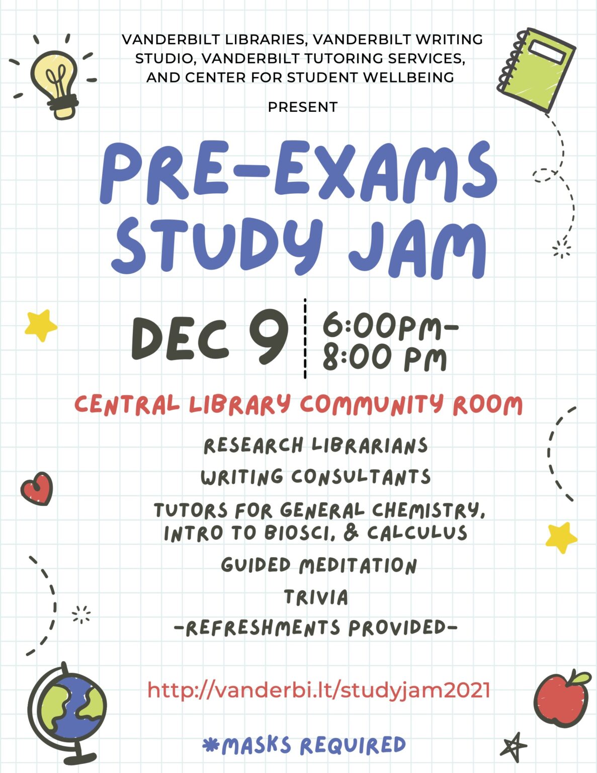Pre-Exams Study Jam, Thursday, Dec. 9, 6-8pm @ Central Library | The ...